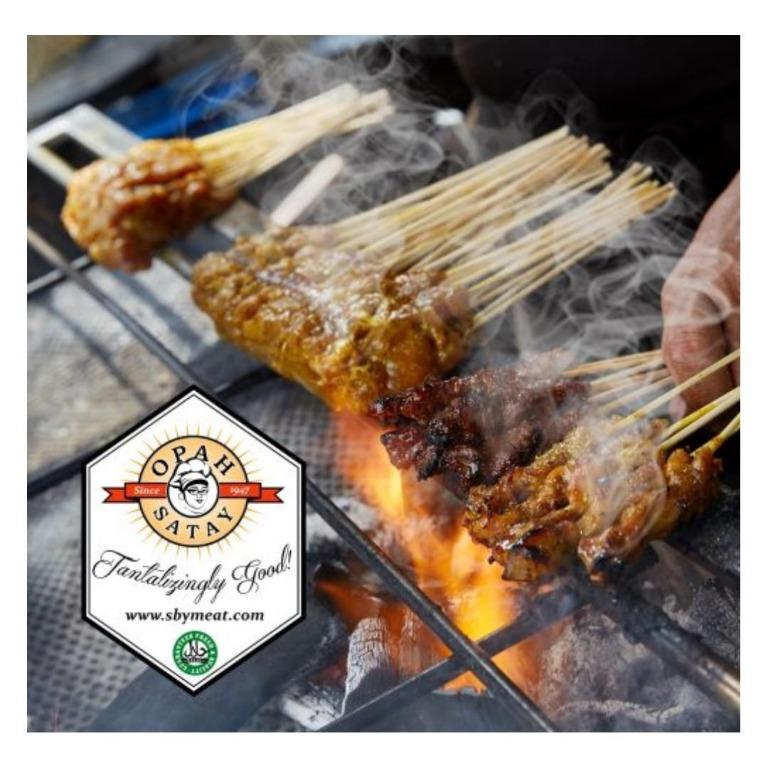 Raw Babat (Beef Tripe) Satay x 50 sticks (Frozen) with Peanut Sauce ...