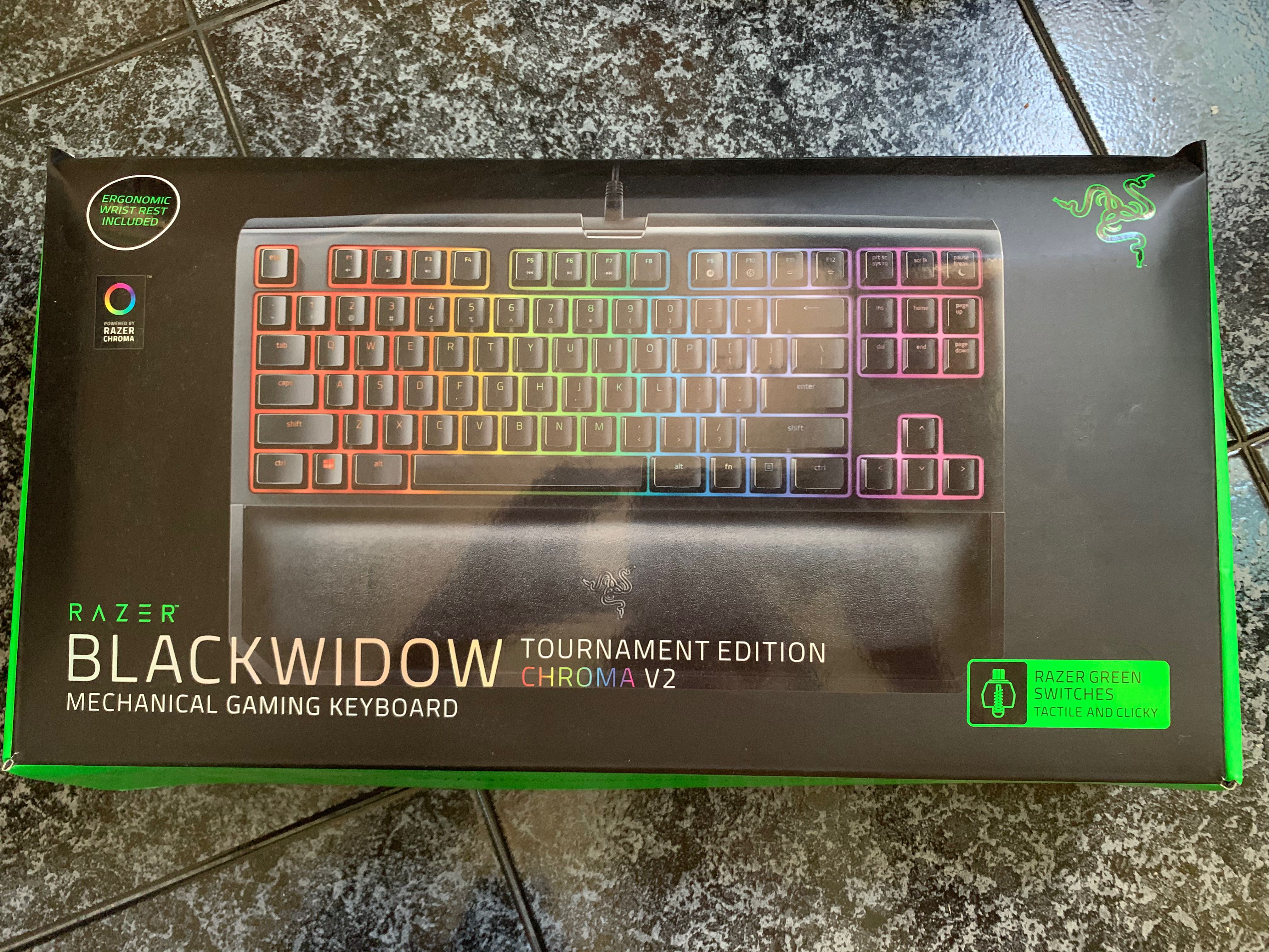 Razer black widow Tournament edition Chroma V2, Computers & Tech, Parts ...