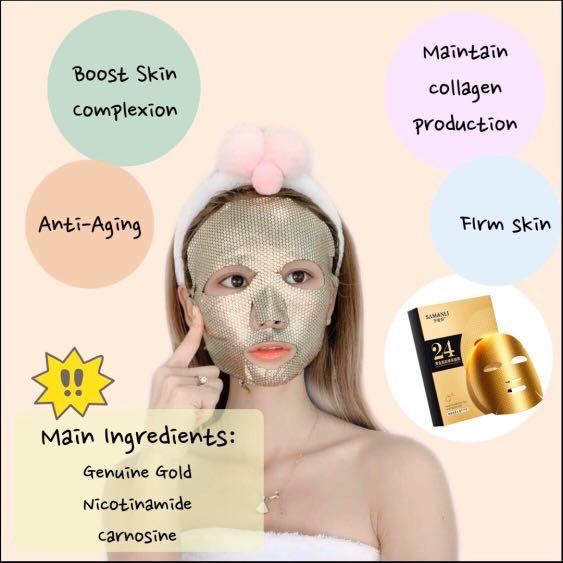 samanli 24k gold carnosine mask, Beauty & Personal Care, Face, Face ...