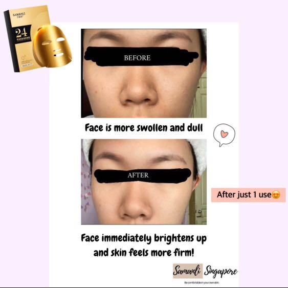 samanli 24k gold carnosine mask, Beauty & Personal Care, Face, Face ...