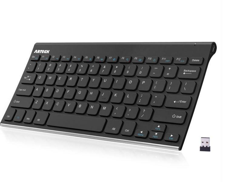 NEW Arteck 2.4G Wireless Keyboard Stainless Steel Ultra Slim Keyboard ...