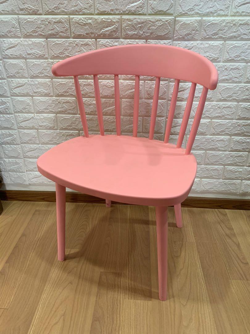 Beautiful Pastel Pink Chair, Furniture & Home Living, Kitchenware ...