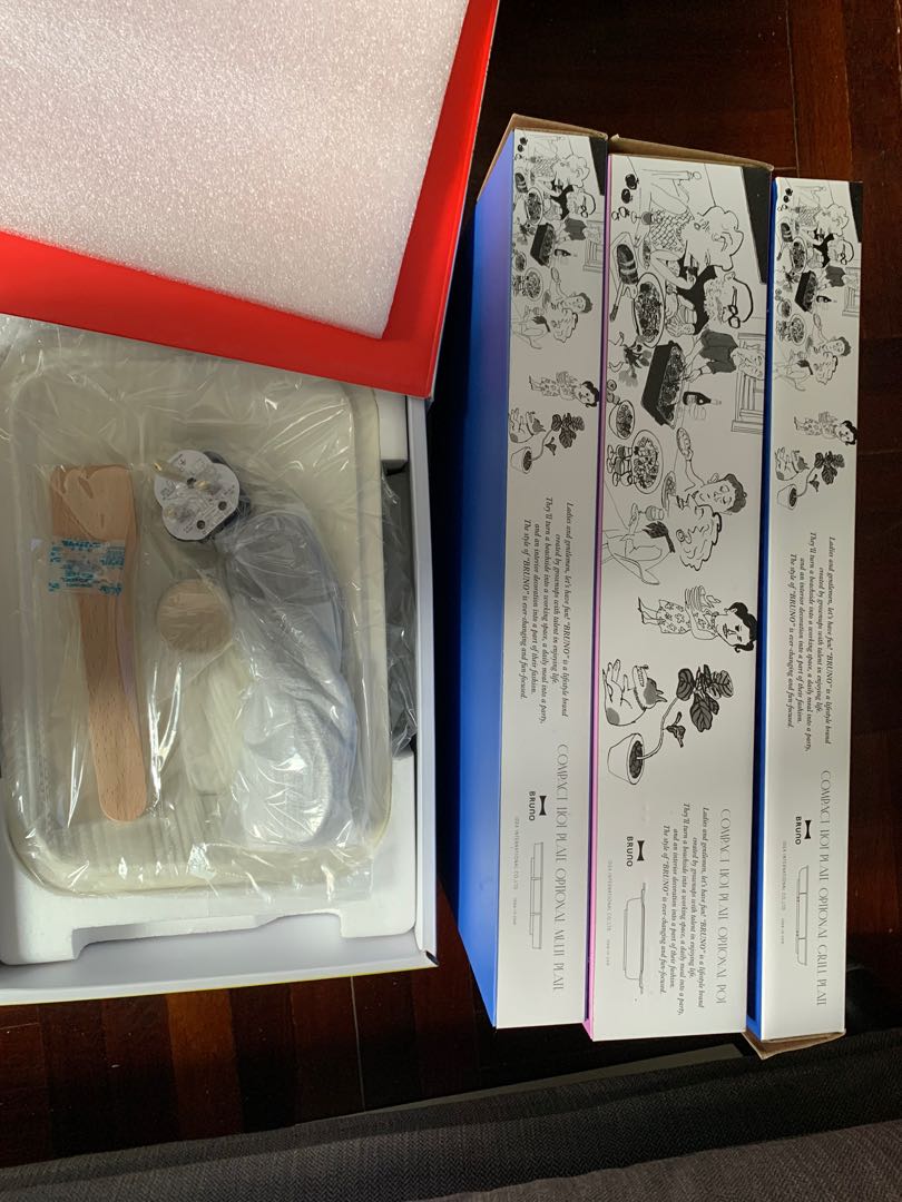 Bruno 多功能爐+三塊不同功能煎pan, 家庭電器, 廚房電器, 燒烤爐及火鍋鍋具 - Carousell