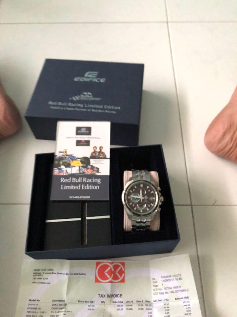 Casio Edifice Redbull Ltd edition analog watch, Men's Fashion, Watches ...