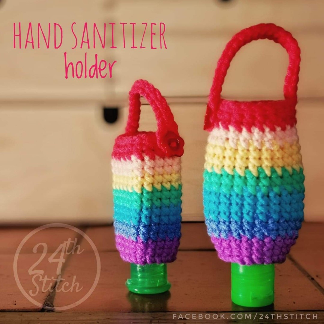 Crochet Hand Sanitizer Holder, Hobbies & Toys, Stationery & Craft ...