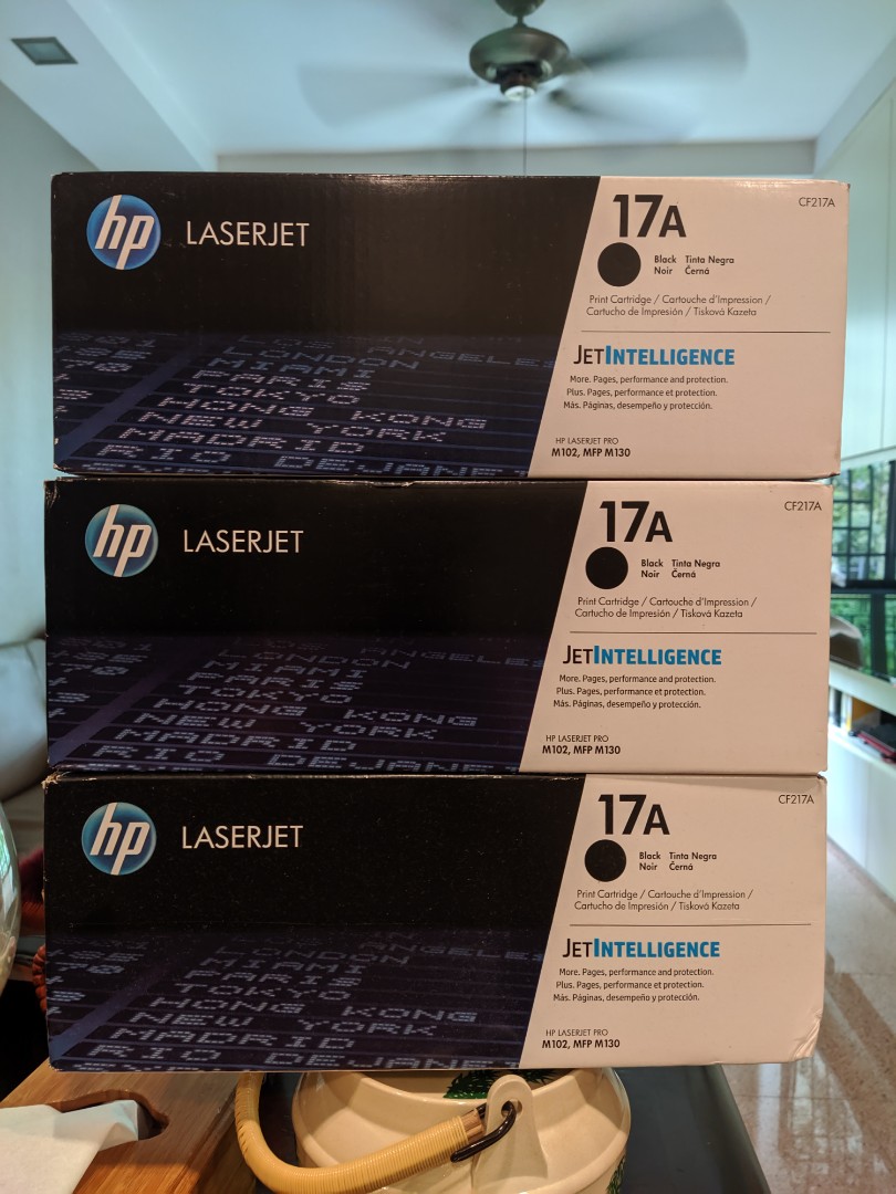 HP Laserjet Original Toner CF217A 17A Black, Computers & Tech, Printers ...