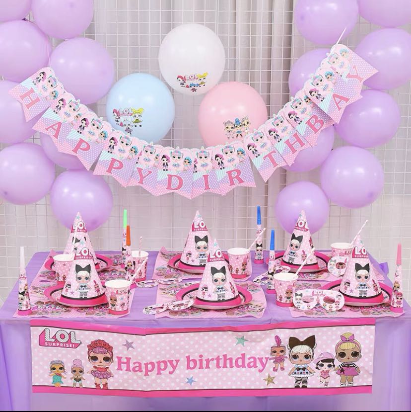 LOL Surprise birthday party set (6 pax) - 11 items (what you see is ...