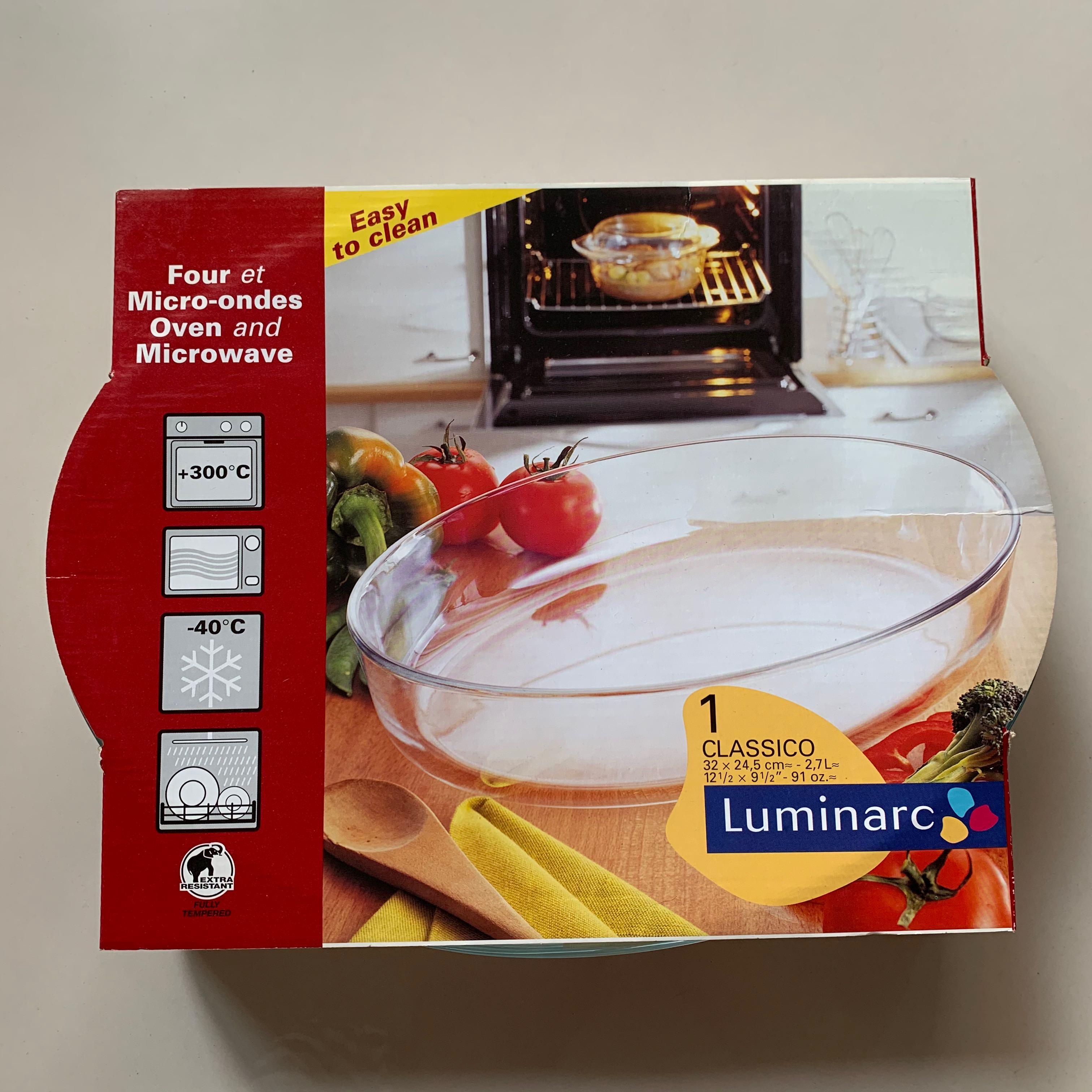 Luminarc Oval glass -baking oven, Home Appliances, Kitchenware on Carousell