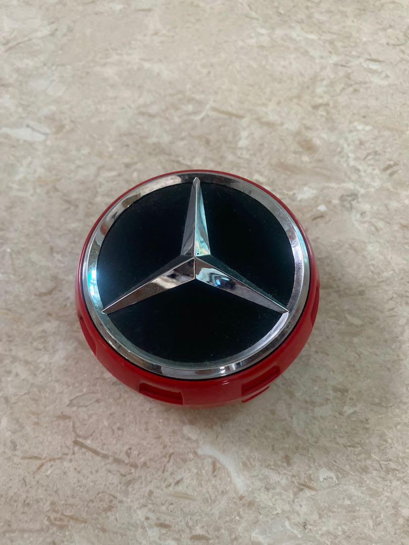 Mercedes Benz AMG Red Centre wheel caps, Car Accessories, Accessories ...