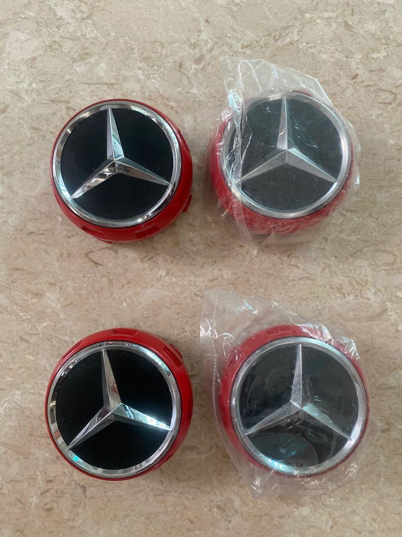 Mercedes Benz AMG Red Centre wheel caps, Car Accessories, Accessories ...