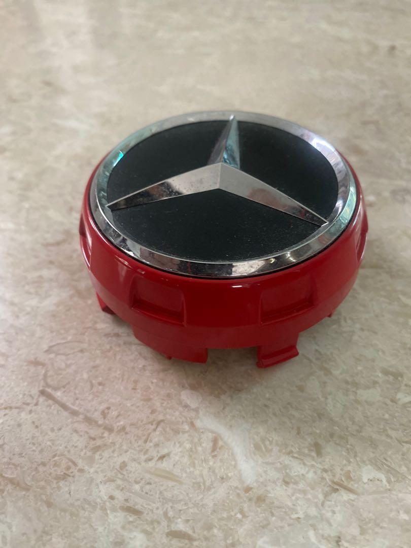 Mercedes Benz AMG Red Centre wheel caps, Car Accessories, Accessories ...