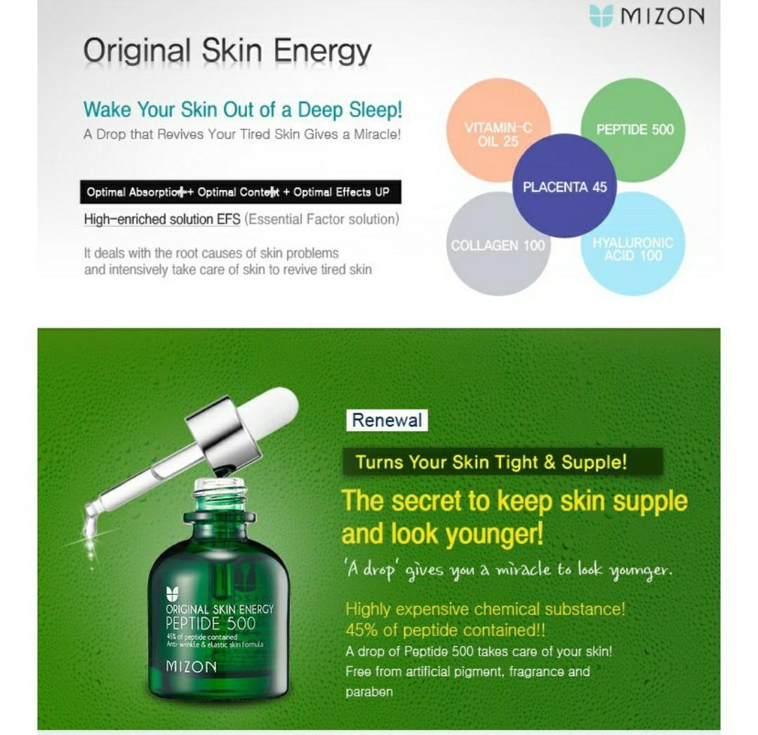 Mizon Peptide 500 30ml, Health & Nutrition, Health Supplements ...