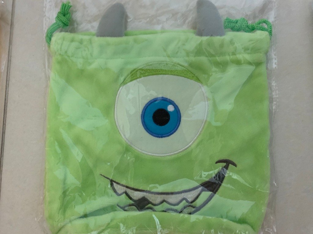 MONSTERS INC MIKE WAZOWSKI DRAWSTRING POUCH *NEW*, Toys & Games, Others on Carousell