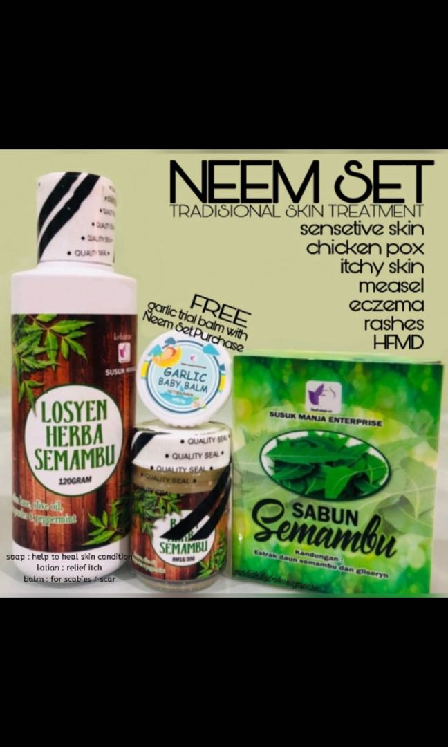 Neem Set (for eczema / rash), Health & Nutrition, Health Supplements ...