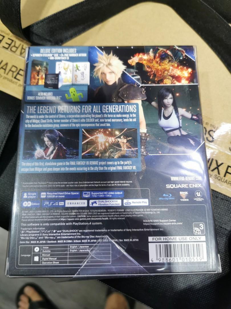 PS4 FF7 Remake First Class Edition (R3), Video Gaming, Video Games ...