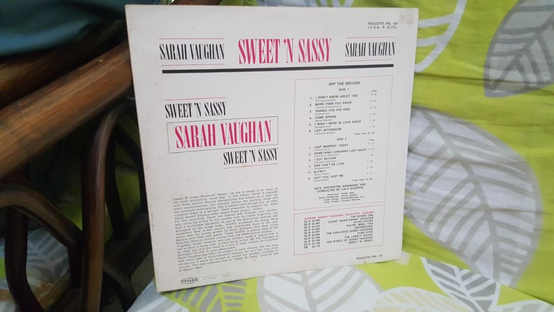 Sarah Vaughan - Sweet N Sassy - LP, Hobbies & Toys, Music & Media, CDs ...