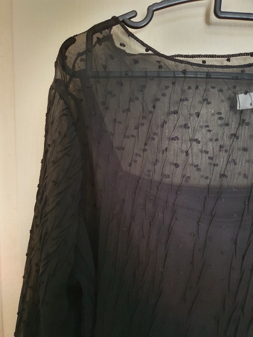 Sheer details see through top, Women's Fashion, Tops, Other Tops on ...