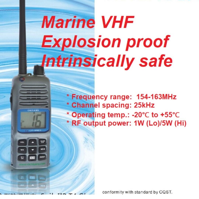 Singapore ready stock, Intrinsically safe, waterproof marine radio CY ...