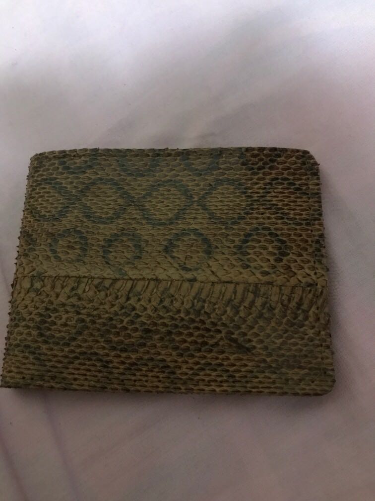 Authentic Snake Skin Bi-fold Wallet, Luxury, Bags & Wallets on Carousell