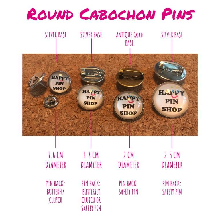PRE-ORDER: Customised Personalised Pin Badge (custom design, cabochon ...