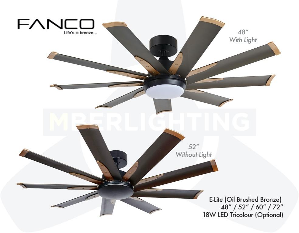 FANCO Elite DC Fan 9Blades 48"/52"/60"/72", Furniture & Home Living ...