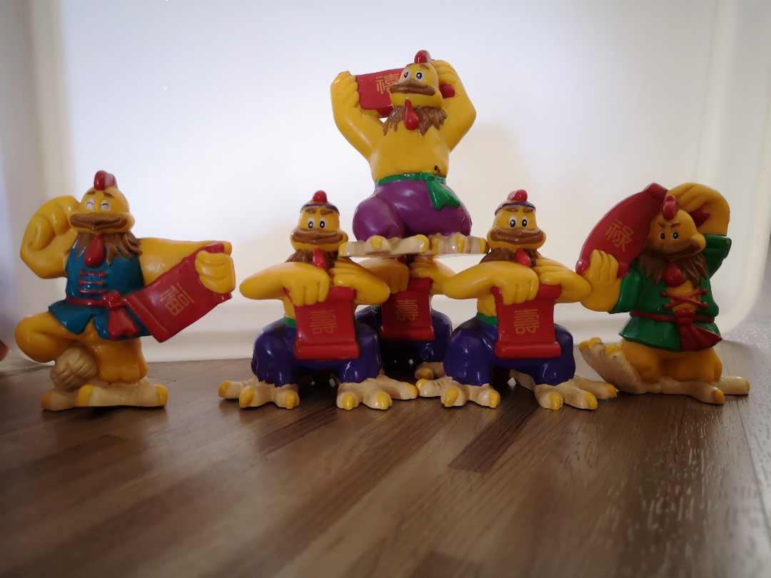 Mcdonald's Happy Meal figurines Year of Rooster, Hobbies & Toys, Toys ...