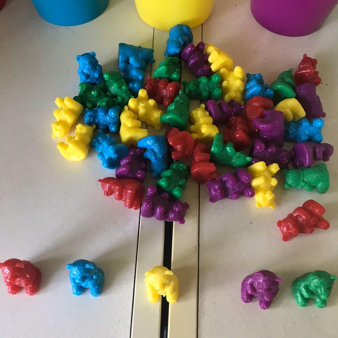 Rainbow Counting Bears with Matching Sorting Cups, Hobbies & Toys, Toys ...