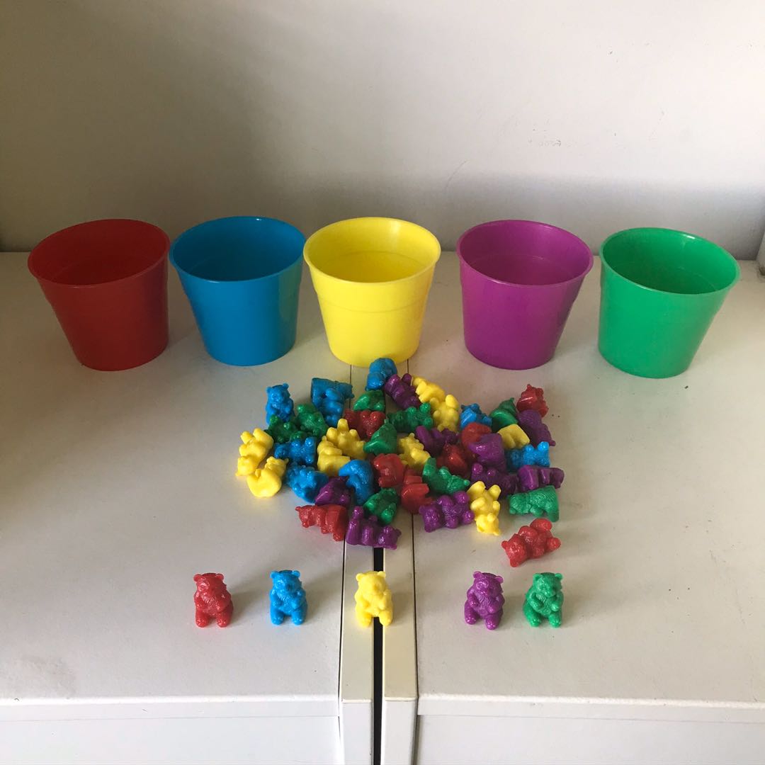 Rainbow Counting Bears with Matching Sorting Cups, Hobbies & Toys, Toys ...
