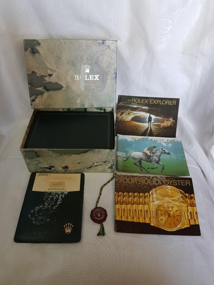Rolex Box With Outer Box, Three Booklets & Certificate 68.00.2, Hobbies ...