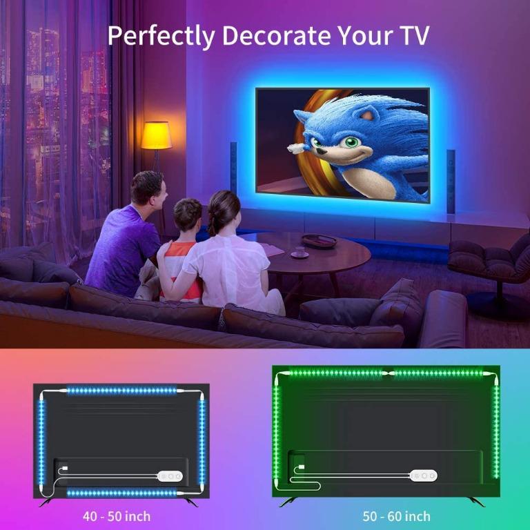 Govee 4x50cm RGB LED Strip Light For TV With APP Control Model: H6181 ...