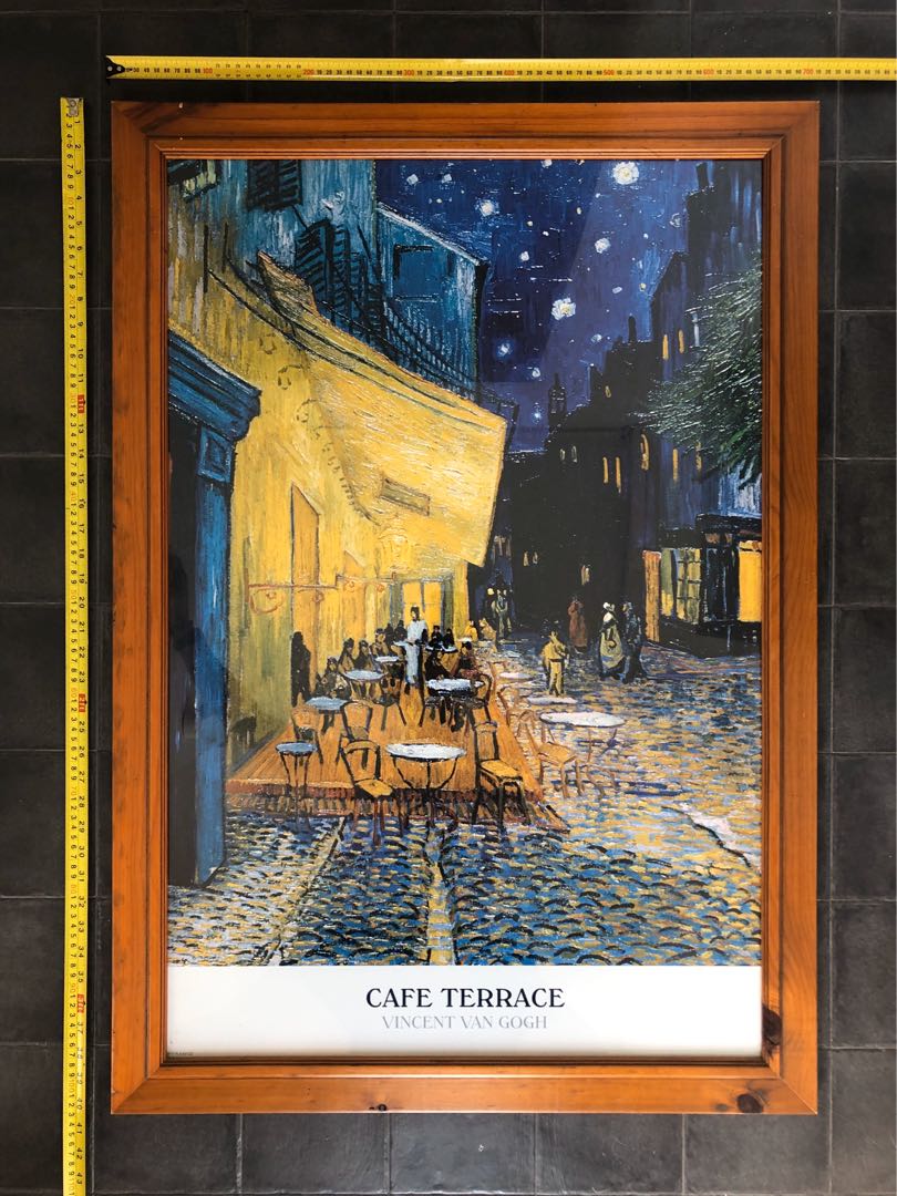 Van Gogh - Cafe Terrace Print - Wooden frame, Hobbies & Toys ...