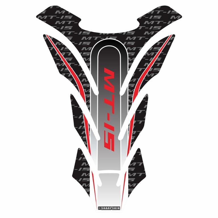 Yamaha MT15 MT 15 fish bone white red blue sticker fishbone decals ...