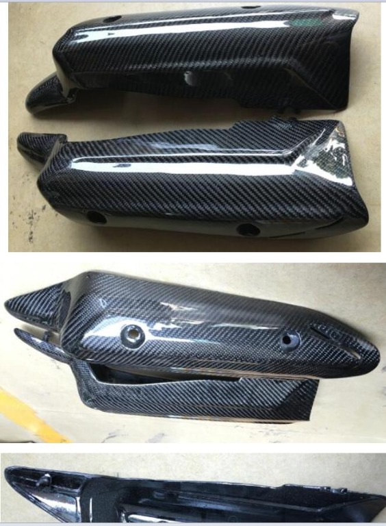Yamaha R1 YZF1000 carbon fiber exhaust protection protect guard guards ...