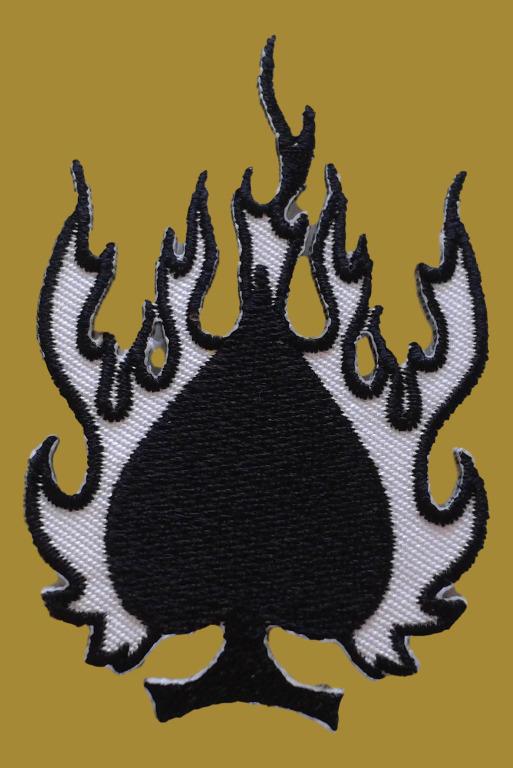 Iron On Embroidery Patch Decal Applique Motif - Black Ace of Spades ...