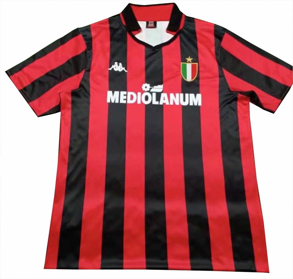 AC Milan Retro Jersey Home 1988, Sports Equipment, Sports & Games ...