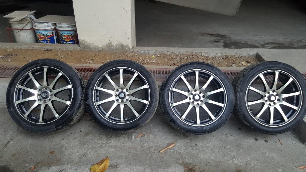 AWC Mag Wheels 17 inches with tires, Car Parts & Accessories, Mags and ...