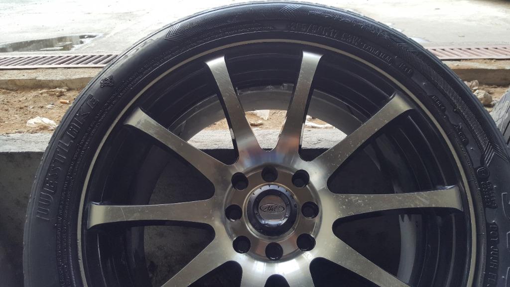 AWC Mag Wheels 17 inches with tires, Car Parts & Accessories, Mags and ...