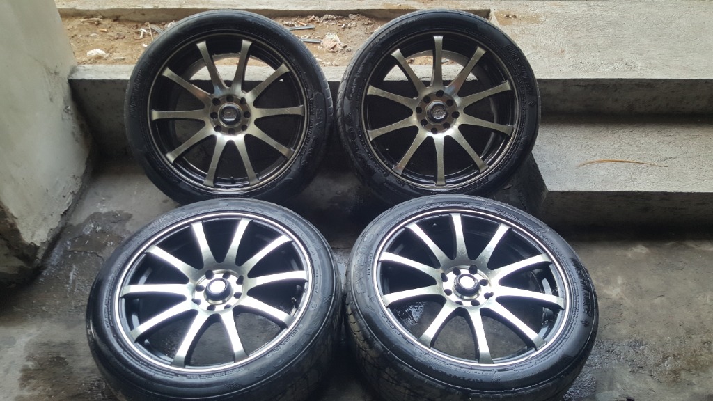 AWC Mag Wheels 17 inches with tires, Car Parts & Accessories, Mags and ...