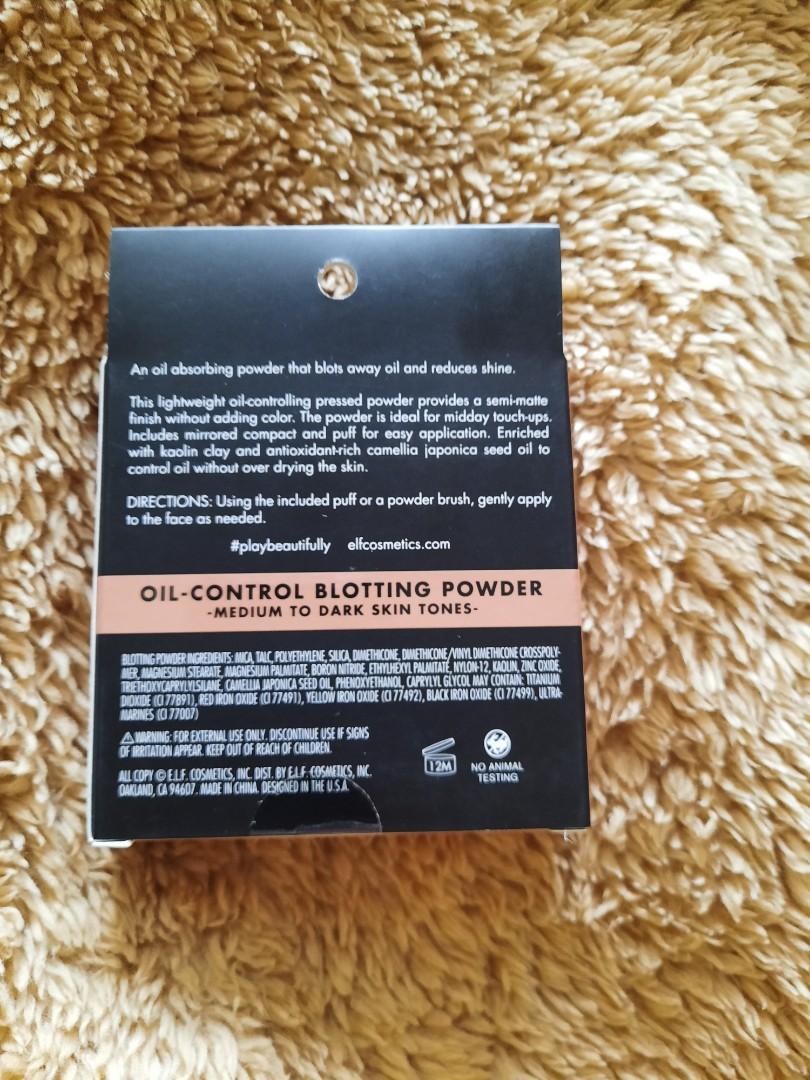 Elf Oil-Control Blotting powder, Beauty & Personal Care, Face, Makeup ...