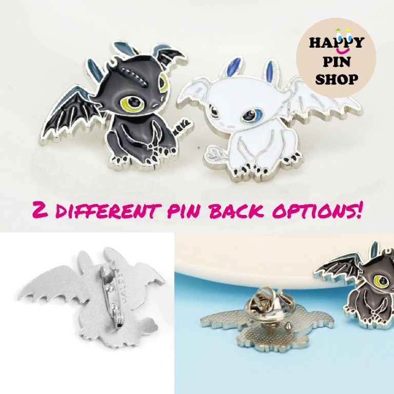 Full Body Chibi Dragons enamel pins - Toothless, How To Train Your ...