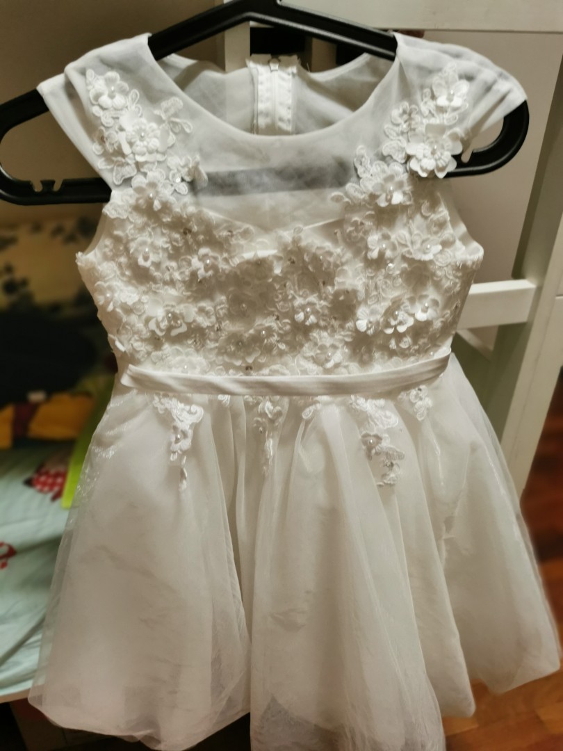 Graduation white dress, Babies & Kids, Babies & Kids Fashion on Carousell