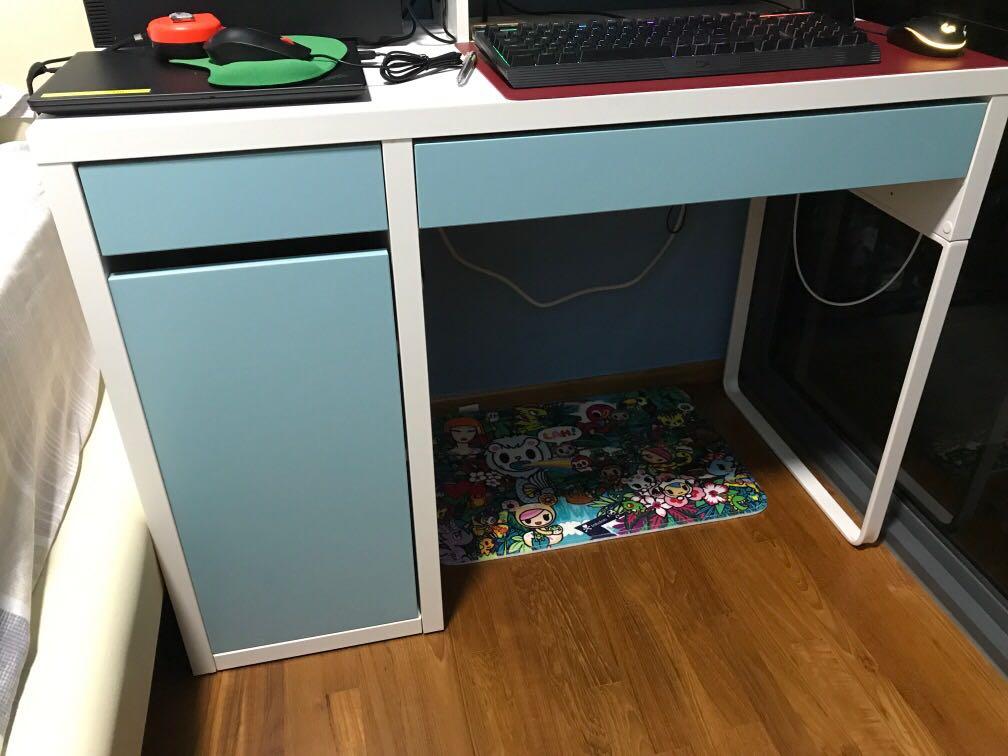 (Limited Edition!) Ikea Micke Baby Blue computer desk, Babies & Kids ...