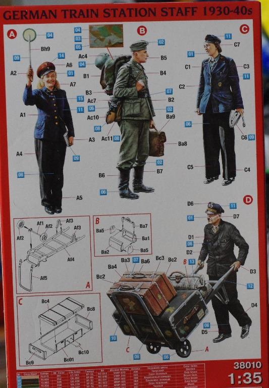全新-Miniart-38010-GERMAN- TRAIN STATION -STAFF 1930-40s-4 figures -M-250 ...