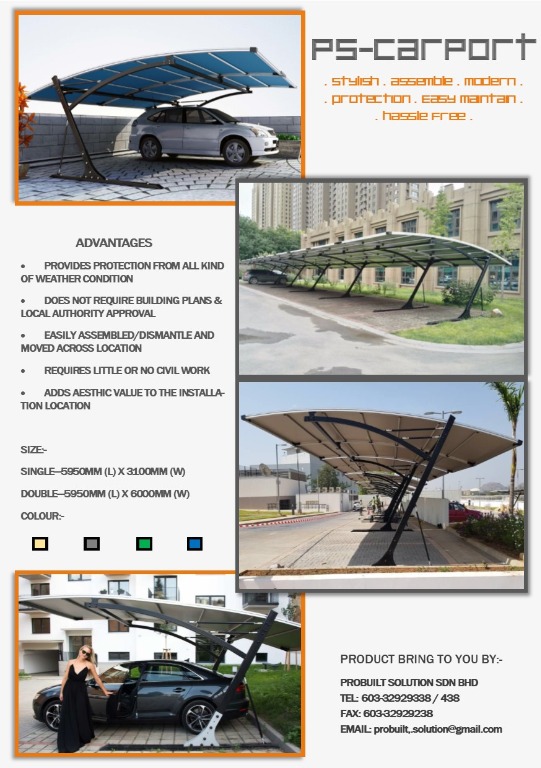 PS-CARPORT (DIY Car porch), Health & Nutrition, Assistive ...