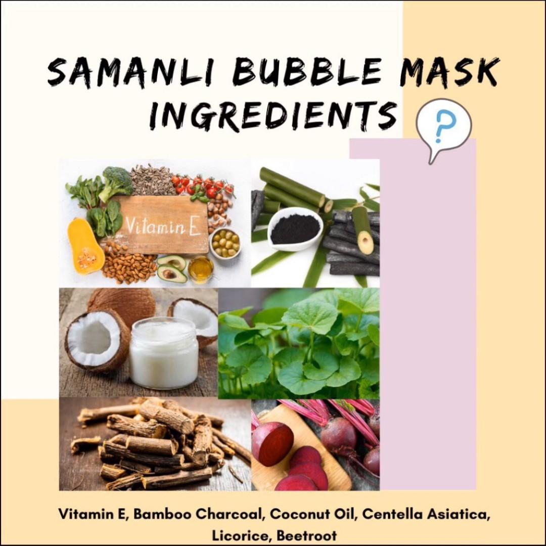 SAMANLI BUBBLE MASK, Beauty & Personal Care, Face, Face Care on Carousell