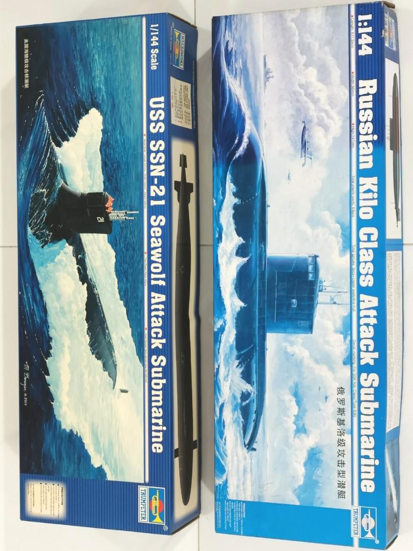 Seawolf & Kilo class attack Submarine, Trumpeter scale 1/144, Hobbies ...