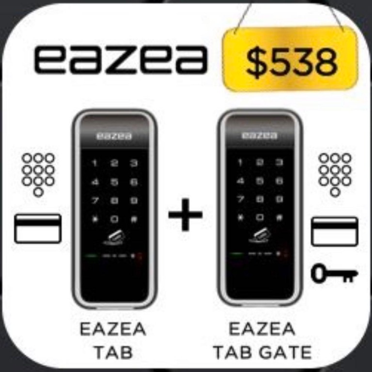 SG Best Eazea Tab Digital Lock Bundle + FREE Nikawa Letterbox Lock ...