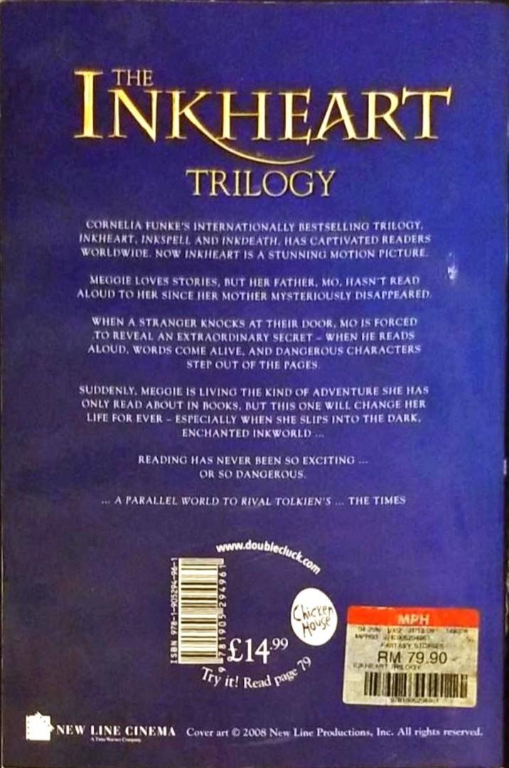 THE INKHEART TRILOGY BY CORNELLA FUNKE, Hobbies & Toys, Books ...