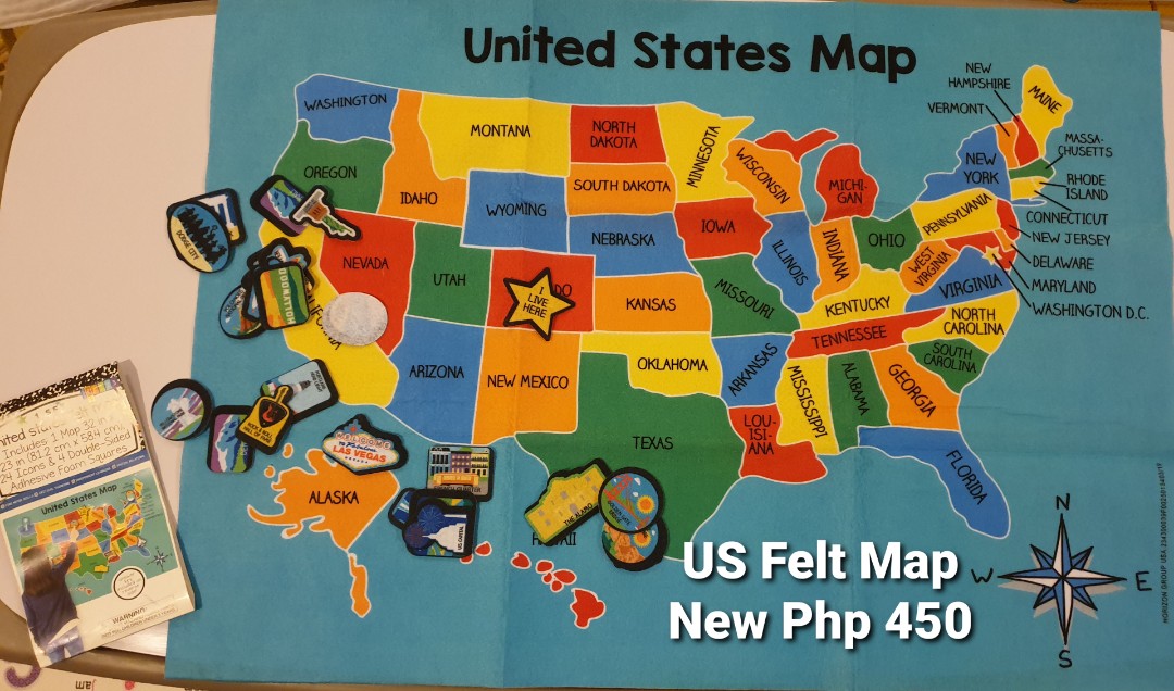 US Felt Map, Babies & Kids, Infant Playtime on Carousell