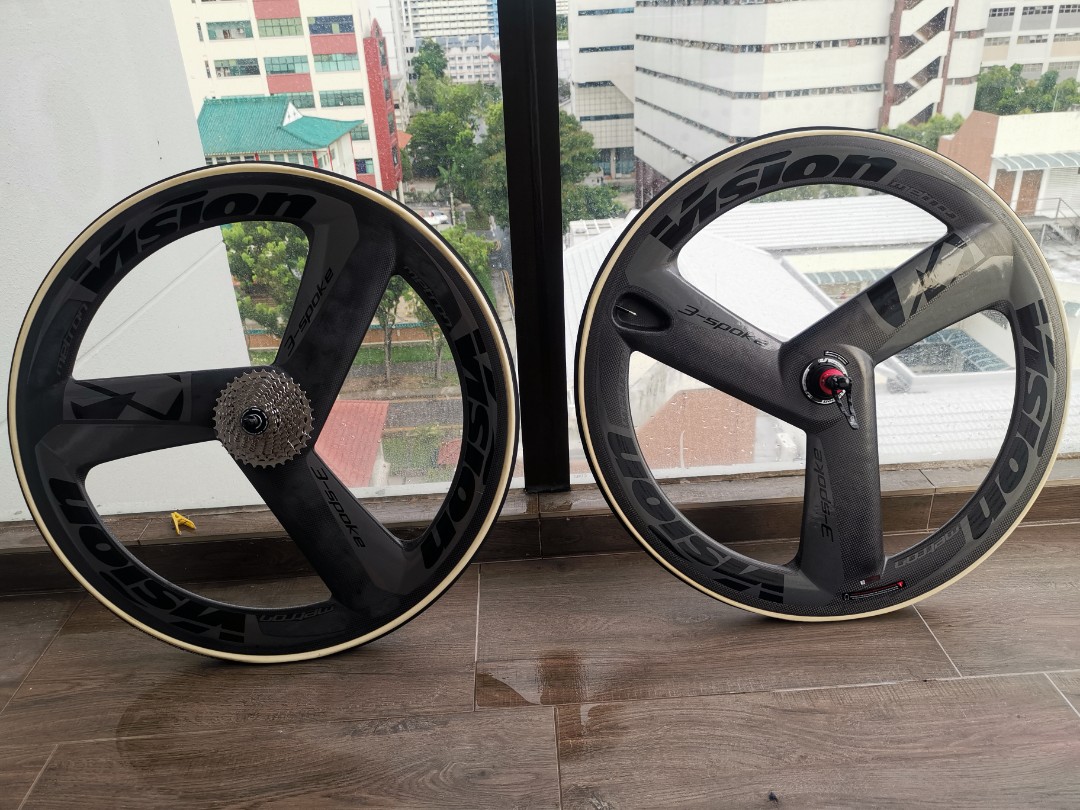 Vision metron tri spoke tub Wheelset NEW, Sports Equipment, Bicycles ...